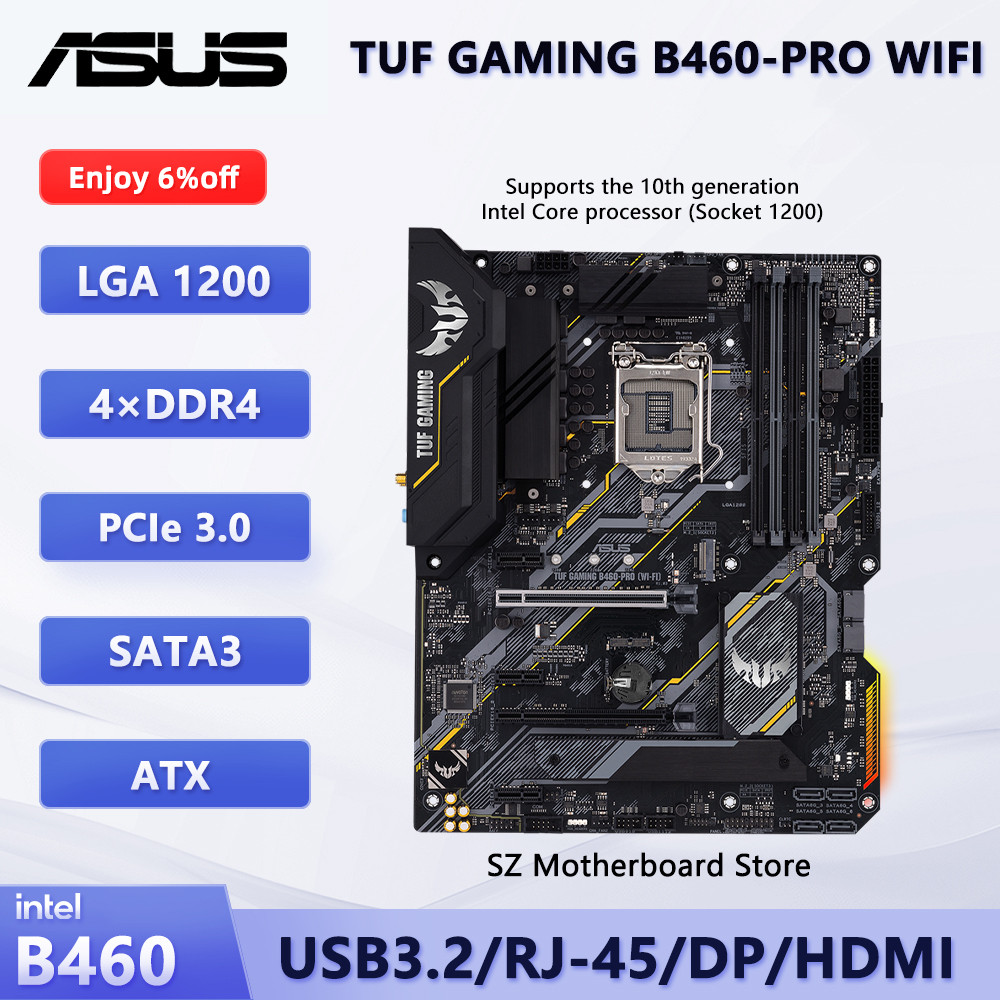 Jual ASUS TUF GAMING B460-PRO WIFI B460 LGA 1200 Motherboard Support i7-10700K i7-10700 i5-10400 ...