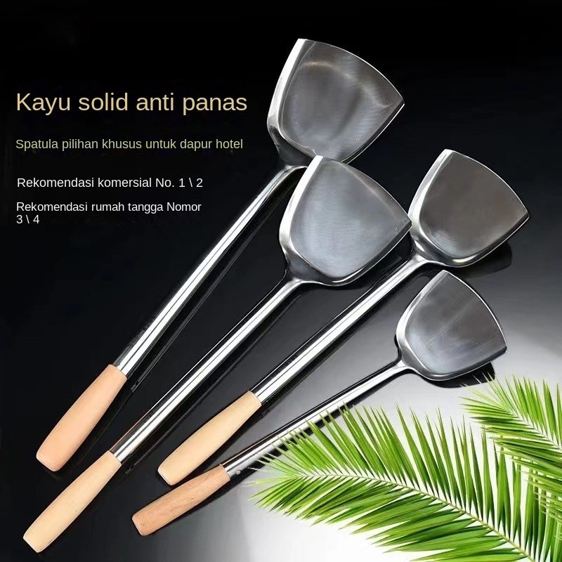 Jual King Balance Spatula Stainless Steel Gagang Kayu Sodet Stainless ...