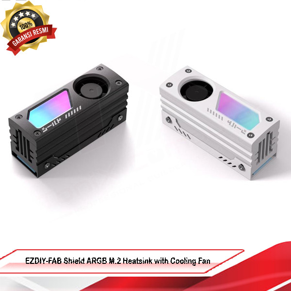 Jual EZDIY-FAB Shield ARGB M.2 Heatsink with Cooling Fan - SSD Cooler ...