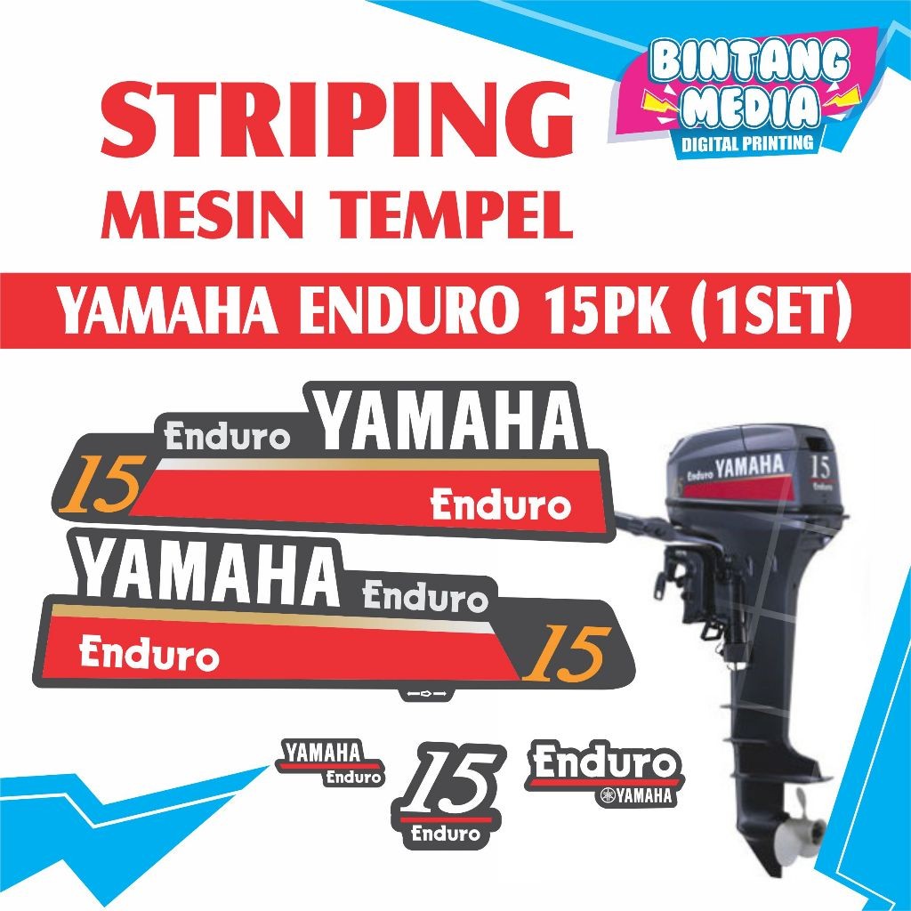 Jual STIKER MESIN TEMPEL YAMAHA ENDURO 15PK Yamaha Bencong | Shopee ...