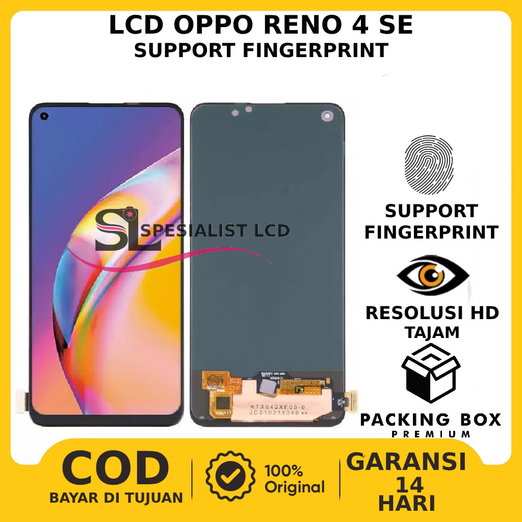 Jual LCD TOUCHSCREEN OPPO RENO 4SE ORIGINAL SUPPORT FINGERPRINT FULLSET ...