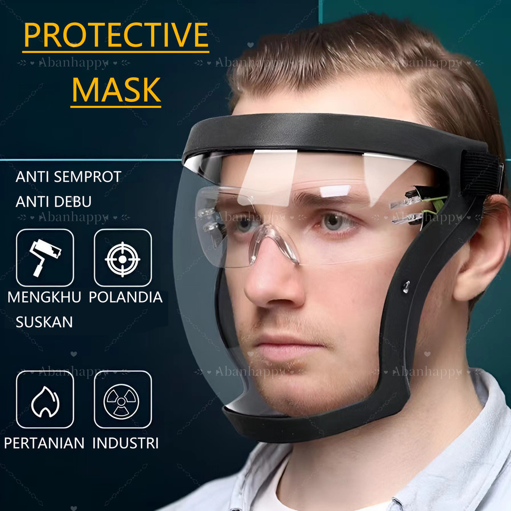 Jual KOWASHOP Transparan Masker Pelindung Pestisida Masker Wajah Penuh ...