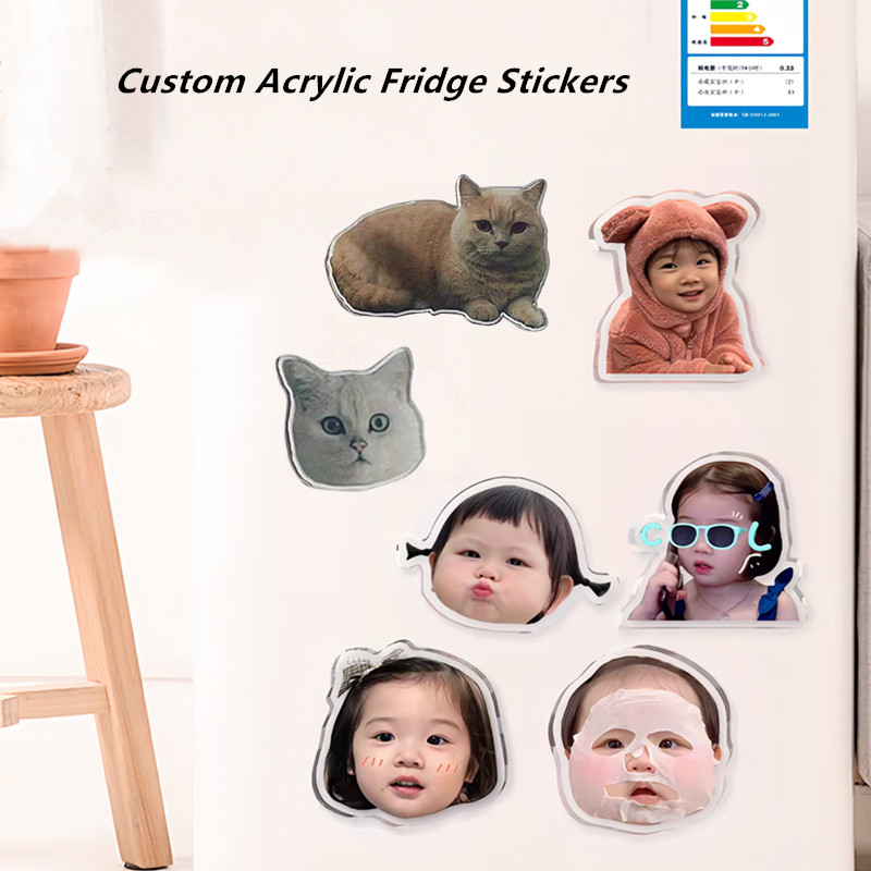 Jual Wholesale Custom Acrylic Refrigerator Sticker Cute Children Pet ...