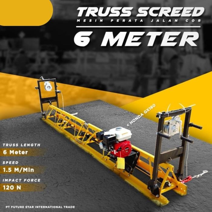 Jual Mesin Perata Jalan Cor Beton Truss Screed Gasoline 6 Meter Semen ...