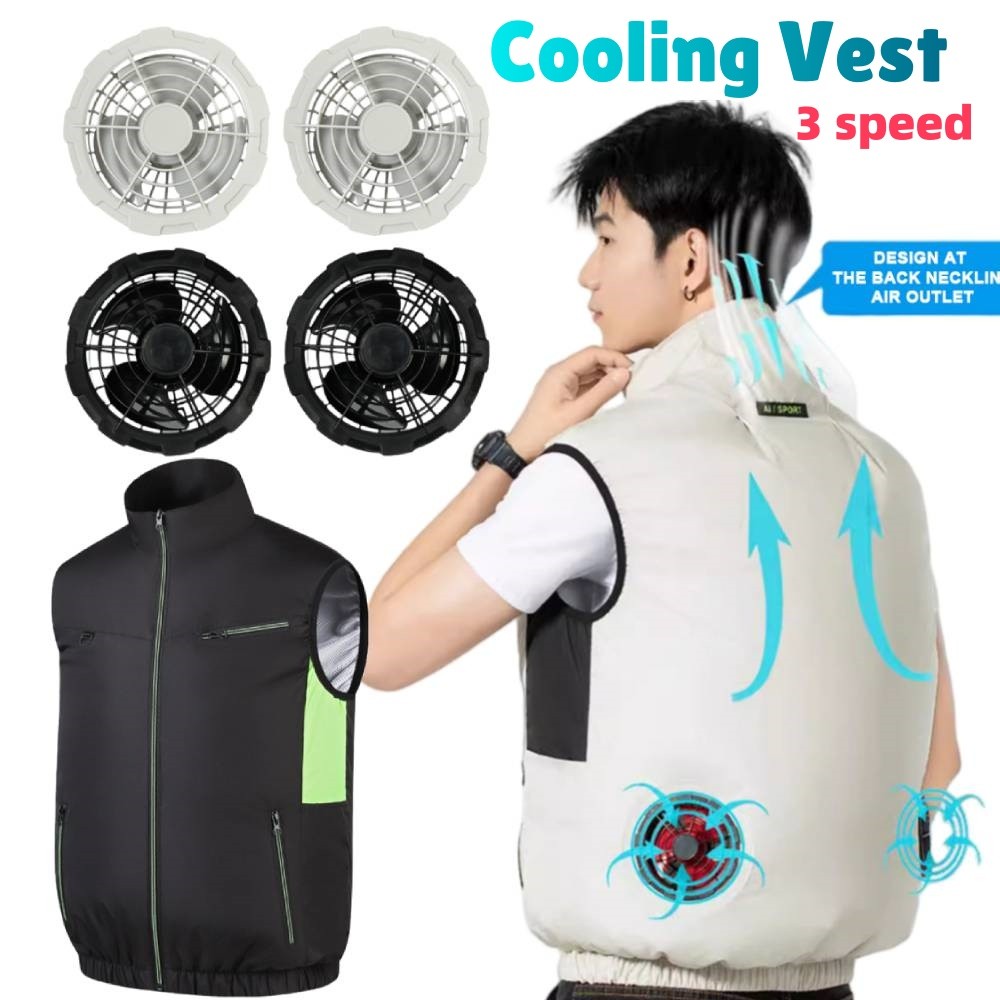 Jual Fan Vest Cooling Electric fan vest Cool Vest Air-conditioned ...