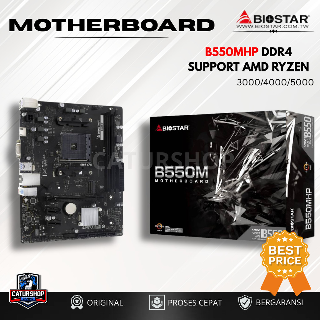 Jual Motherboard BIOSTAR B550MHP/ B550 MHP/ B550M DDR4 Support AMD ...