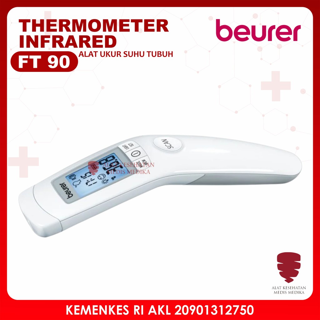 Jual Thermometer Infrared FT 90 Beurer Termometer Alat Ukur Cek Suhu Tubuh Badan Thermo FT90 ...