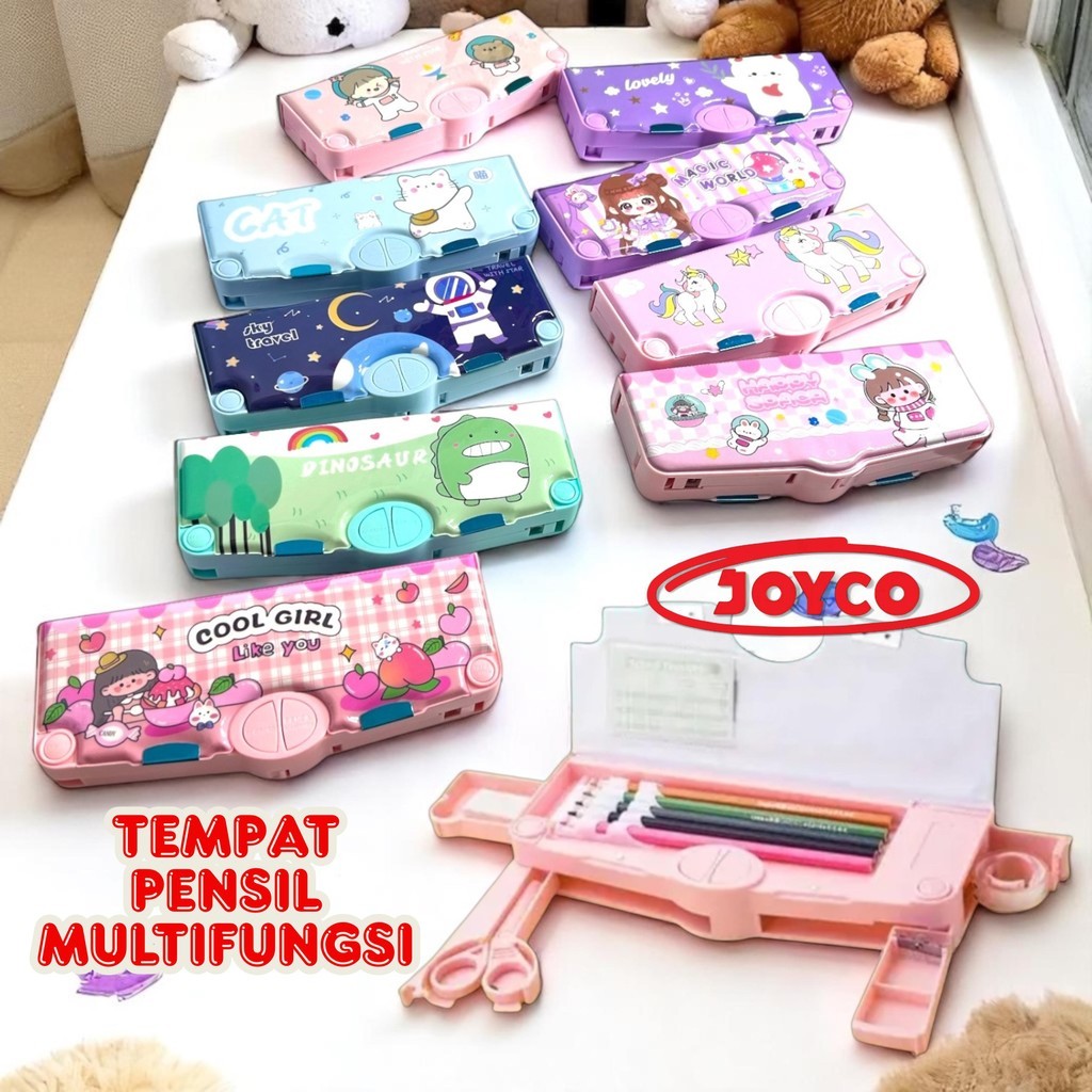Jual Tempat Pensil Kartun Multifungsi Kotak Pensil Penggaris Penghapus ...