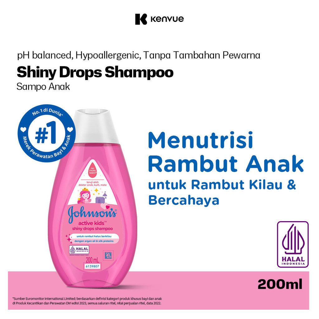 Jual JOHNSON'S Active Kids Shiny Drops Shampoo - Shampo Anak-anak 100ml ...