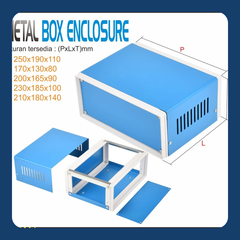 Jual Box Metal Case Junction Box Instrument Electronic Project Box ...