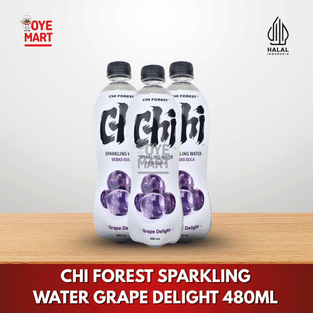Jual CHI FOREST SPARKLING WATER GRAPE DELIGHT 480ML/RASA ANGGUR | Shopee Indonesia