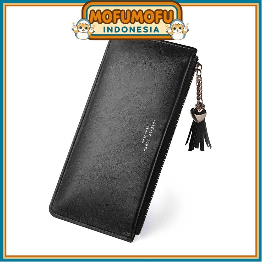 Jual DOMPET PANJANG WANITA PESTA MUAT HP KULIT HITAM TALI PENDEK RELESA ...