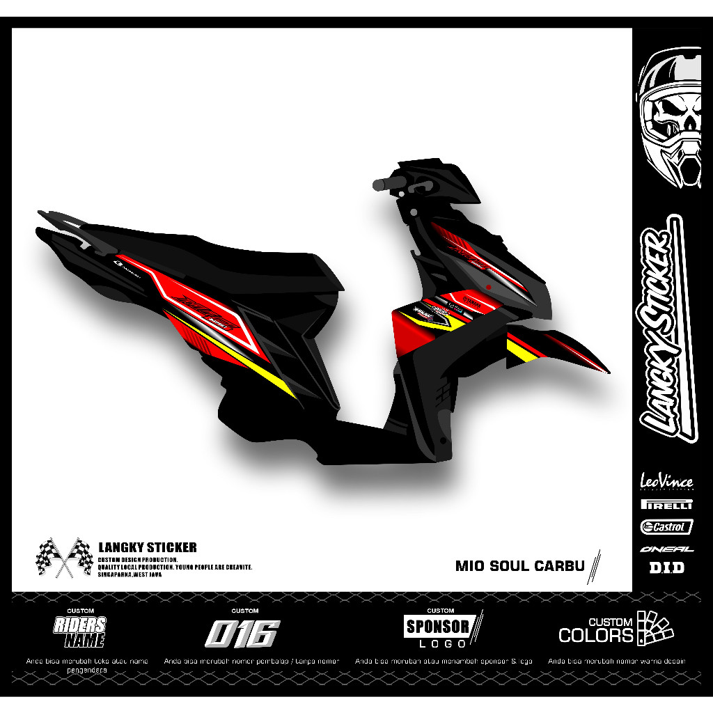 Jual Striping/Stiker Mio M3 and Mio Z Racing Style V1 | Shopee Indonesia