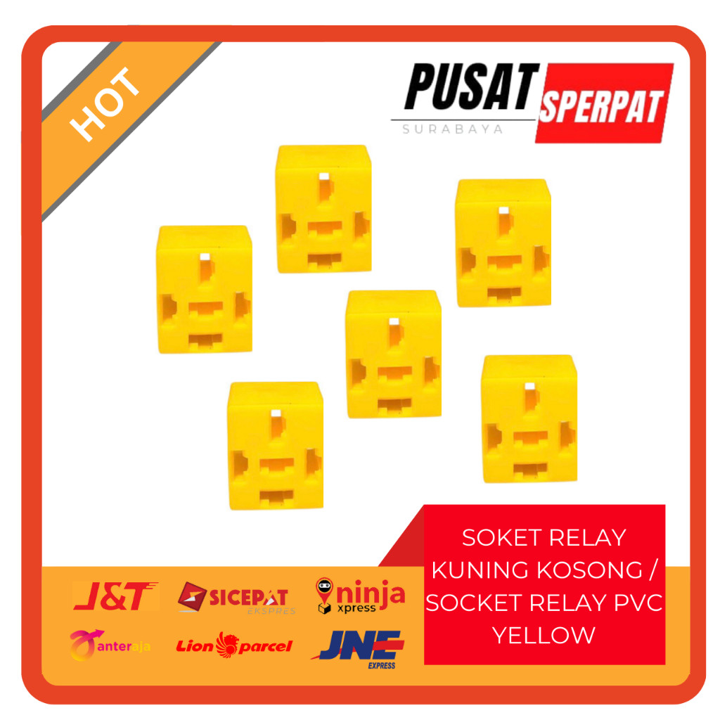 Jual Soket Relay Kuning Kosongan Socket Relay PVC Yellow Only Tanpa ...
