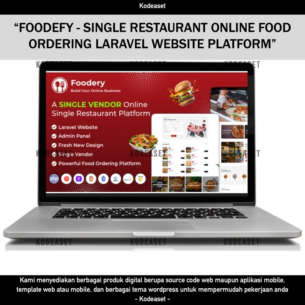 Jual SOURCE CODE APLIKASI WEB FOODEFY - SINGLE RESTAURANT ONLINE FOOD ORDERING LARAVEL WEBSITE ...