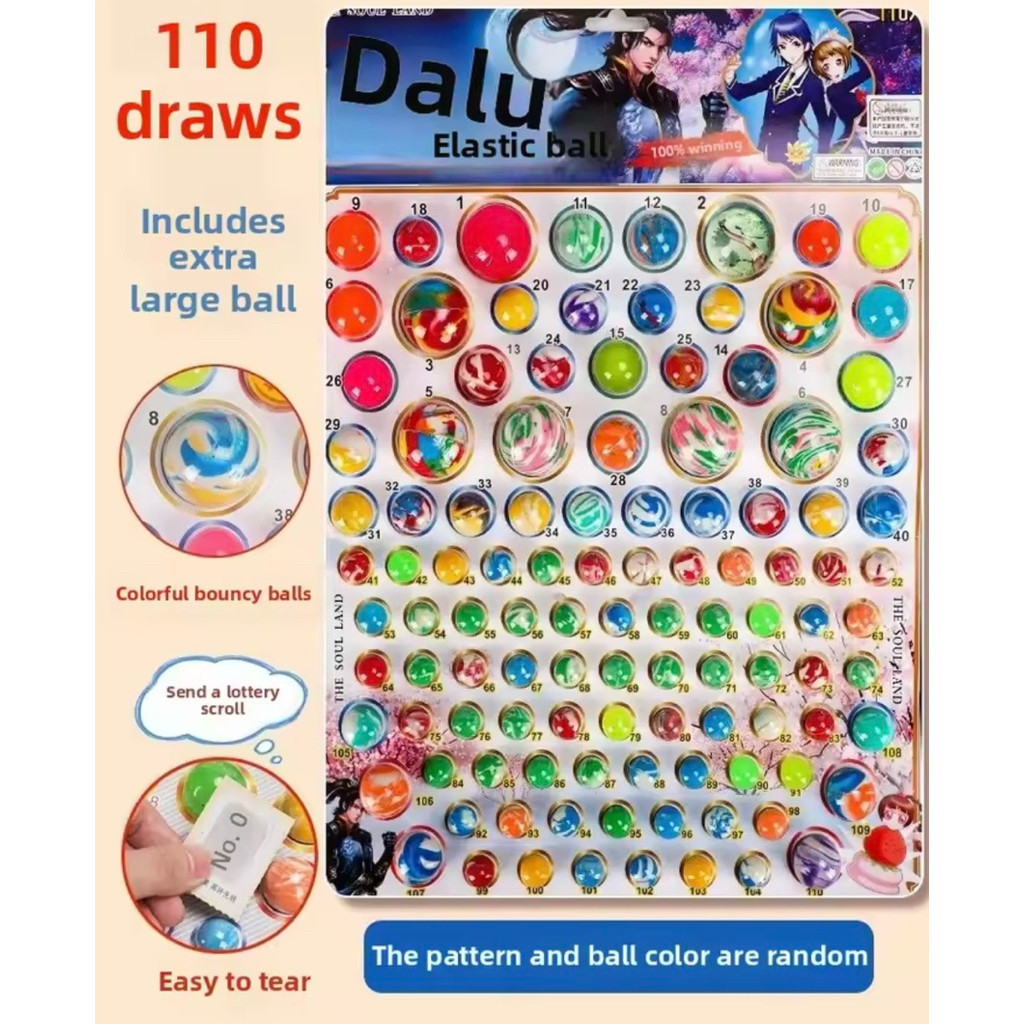Jual [4D] 1card 110pcs Permainan Game Bola Bekel Anak Berhadiah 110 ...