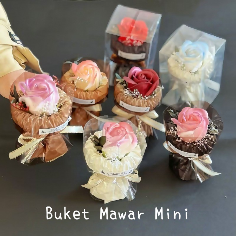 Jual [READY STOCK] Mini Buket/Mawar mini/Bouquet Bunga Kering/Kado ...