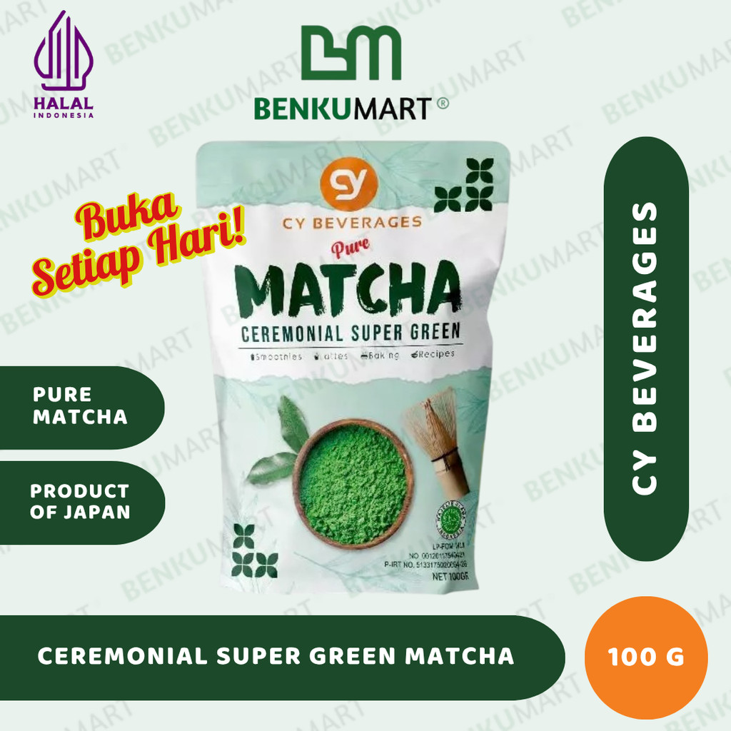 Jual CY Pure Matcha Ceremonial Super Green (100 g) | CY Beverages ...