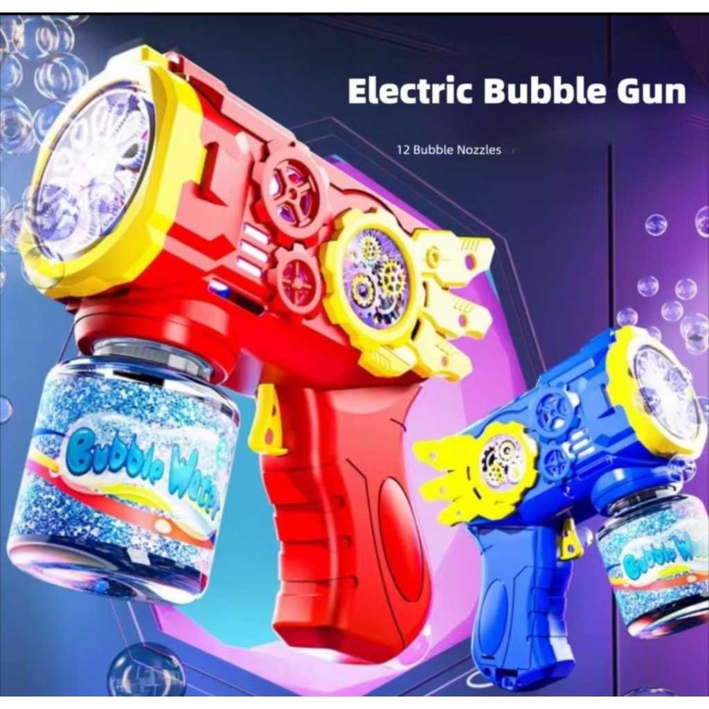 Jual Mainan Bubble Gun Electric Gelembung Sabun 10 Lubang Karakter ...