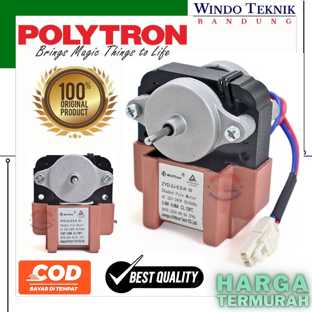 Jual FAN SHOWCASE POLYTRON ORIGINAL | MOTOR FAN SHOWCASE | DINAMO KIPAS ...