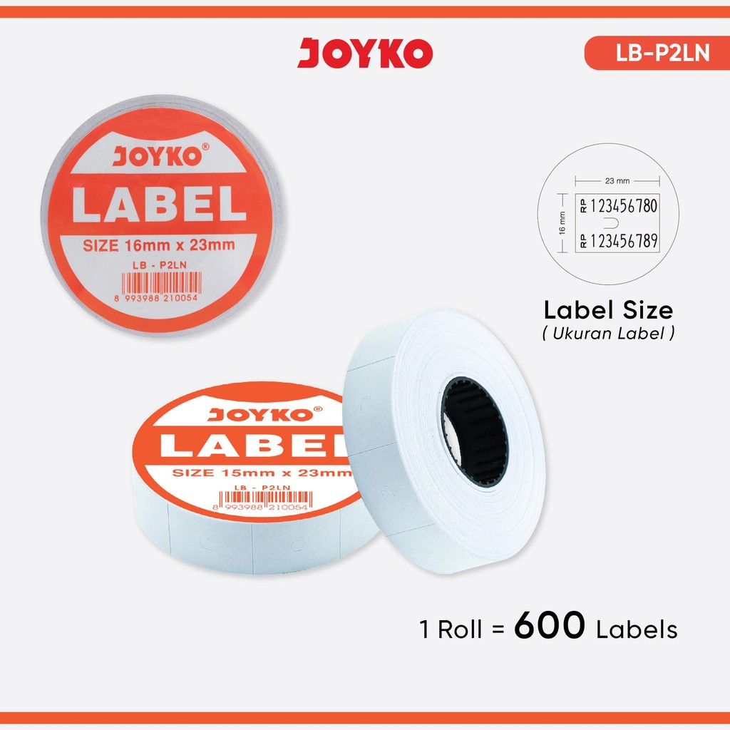 Jual JOYKO Price Label Harga 1 Slop LB-P2LN Isi 10 Pcs | Shopee Indonesia