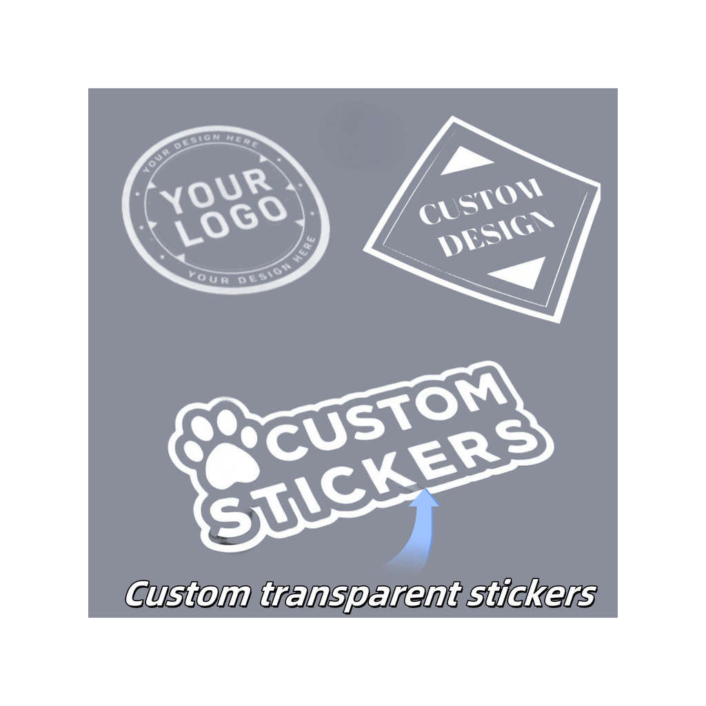 Jual 100 Custom Die Cut Clear Stickers Pack. Your custom sticker or ...