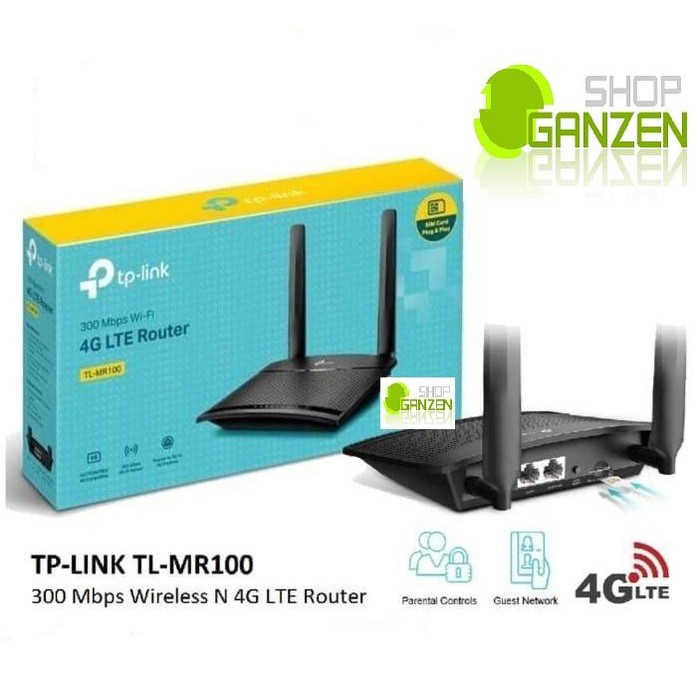 Jual Tp-Link TL-MR100 MR100 , 300 Mbps Wireless N 4G LTE Modem Router ...