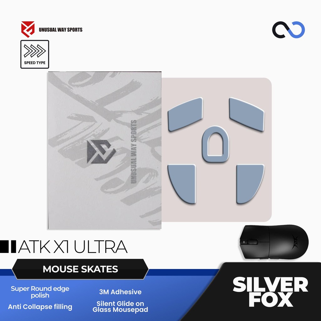 Jual Unusual Way Sports Silver Fox ATK X1 Ultra Mouse Feet / Mouse ...