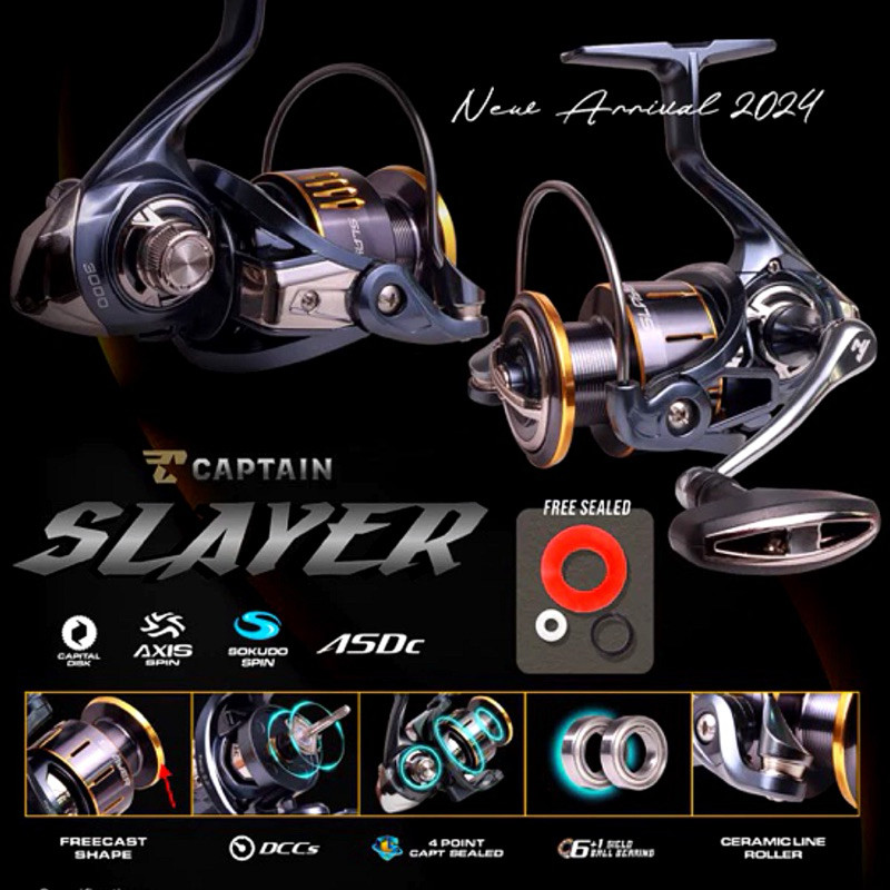 Jual Reel Spinning Captain Slayer 3000 - 4000 ( Power Handle ) | Shopee ...