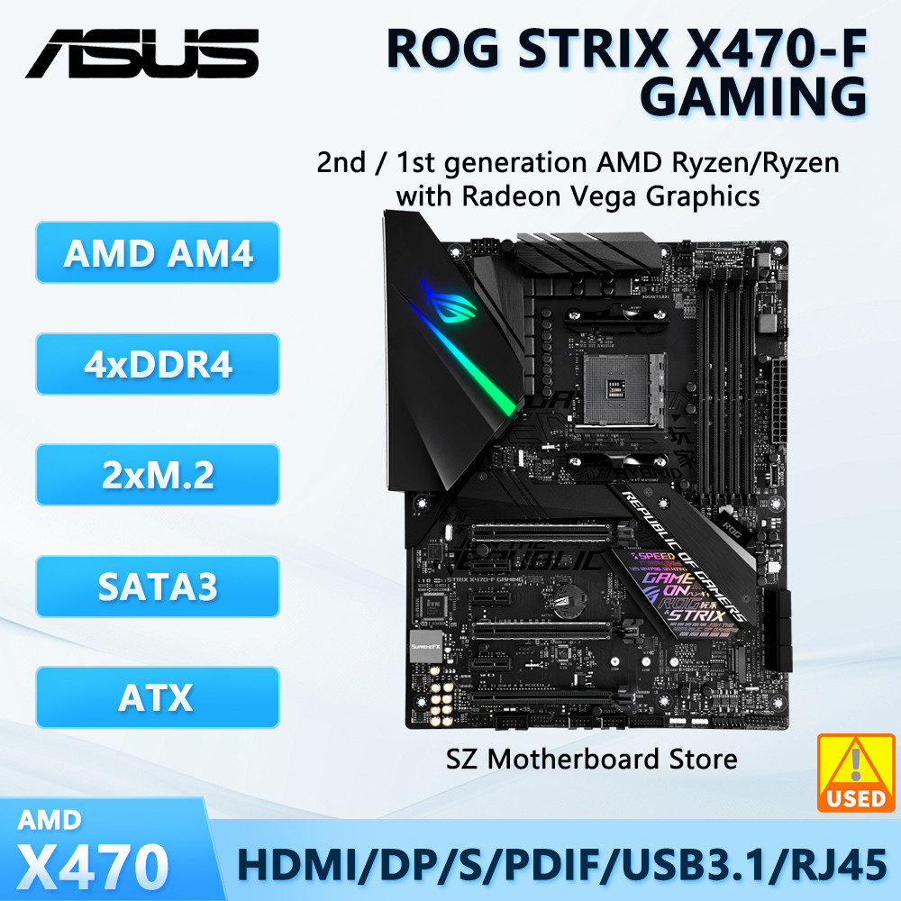 Jual ASUS ROG STRIX X470-F GAMING ATX KIT Motherboard AMD X470 Socket ...