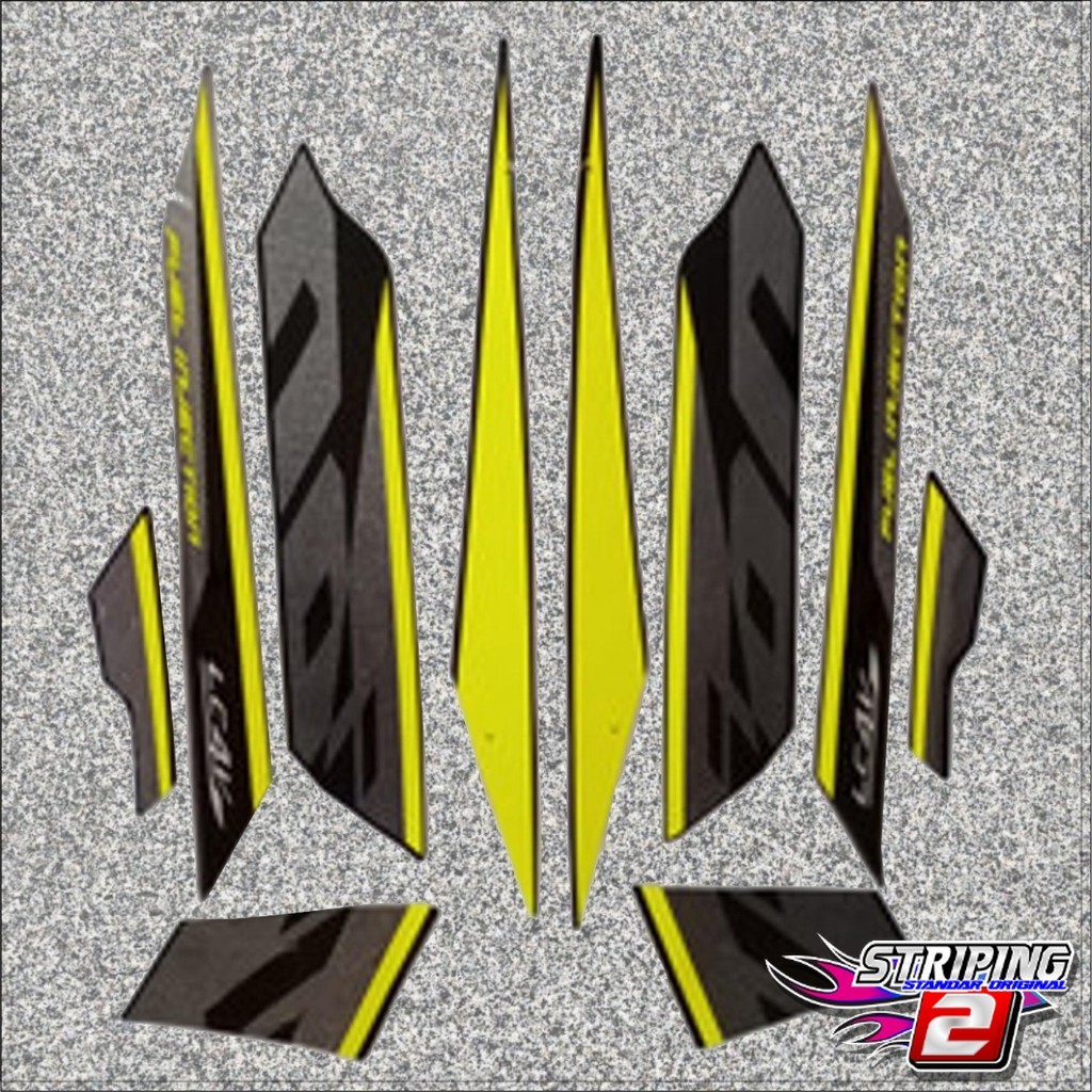 Jual striping yamaha vixion 150 nva 2015 2016 advan advance abu hitam body standar berkualitas ...