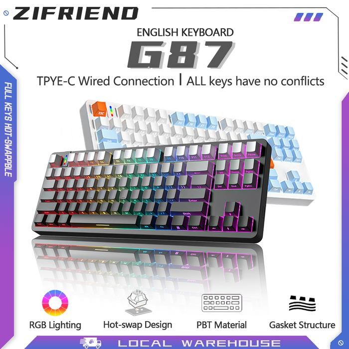 Jual FURYCUBE G87 Keyboard Gasket Mekanik Gaming 87 Tombol 3-pin Hot ...