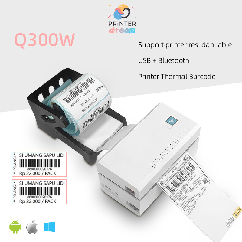 Jual Printer Label Thermal 80mm BLUEPRINT /PRINTER RESI/USB + Bluetooth ...