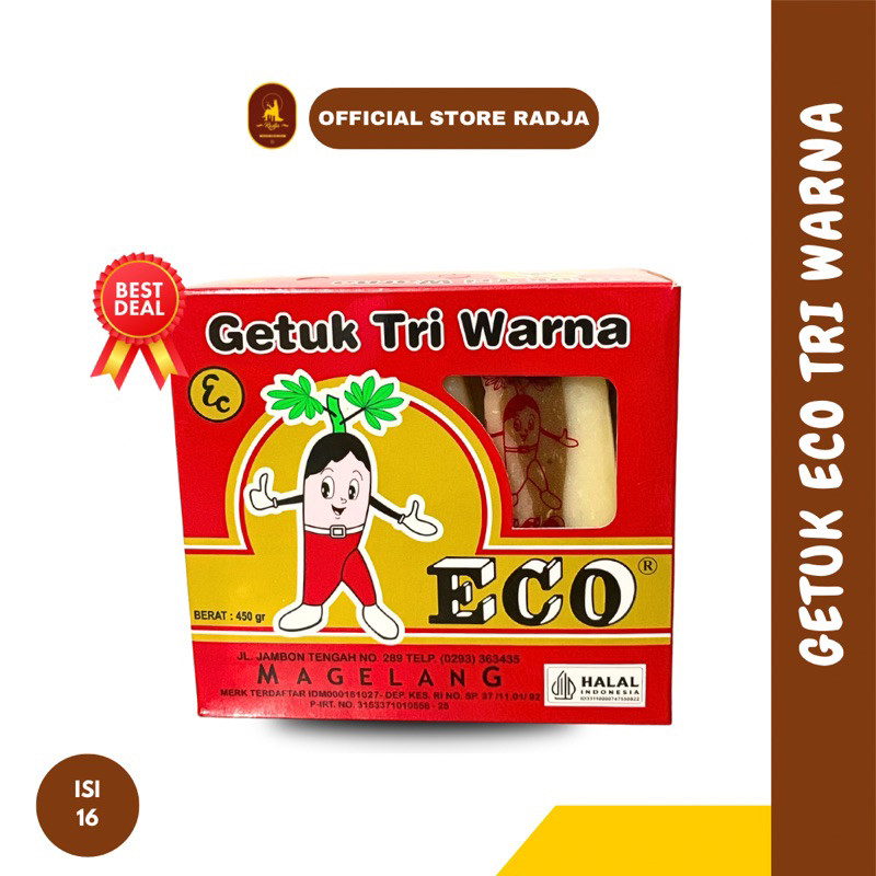 Jual [ Isi 16] Getuk Tri Warna Eco Getuk Asli Magelang Eco - Oleh Oleh ...
