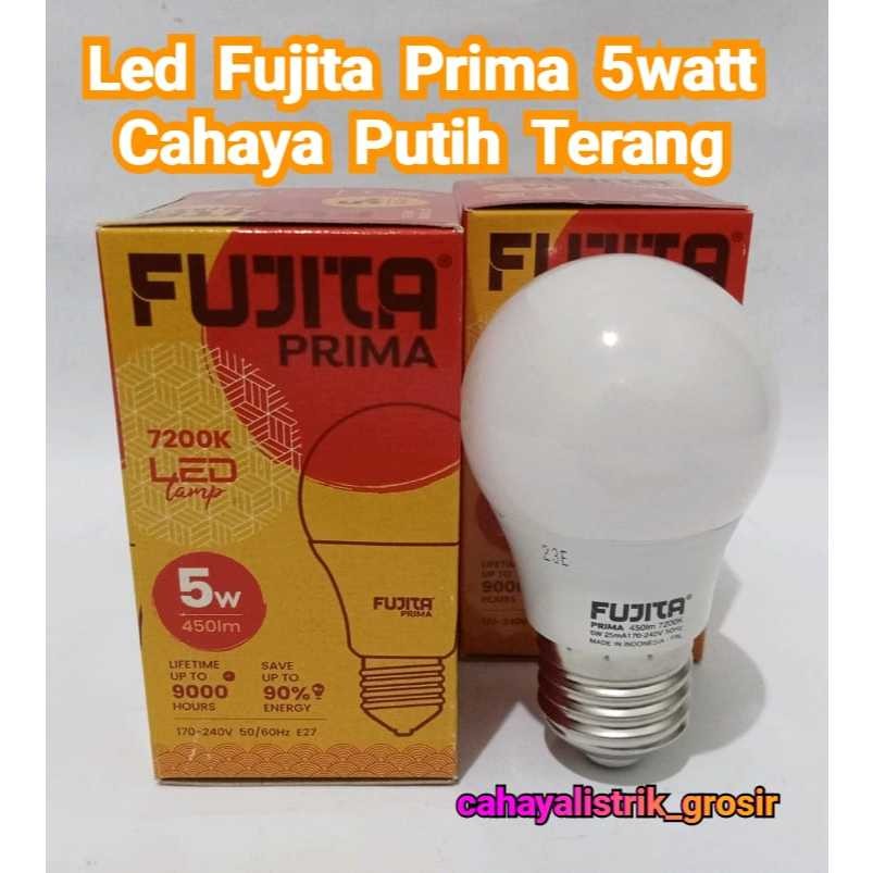 Jual Lampu Bohlam Led Bulb Fujita Prima 5watt Lampu Led Cahaya Putih ...