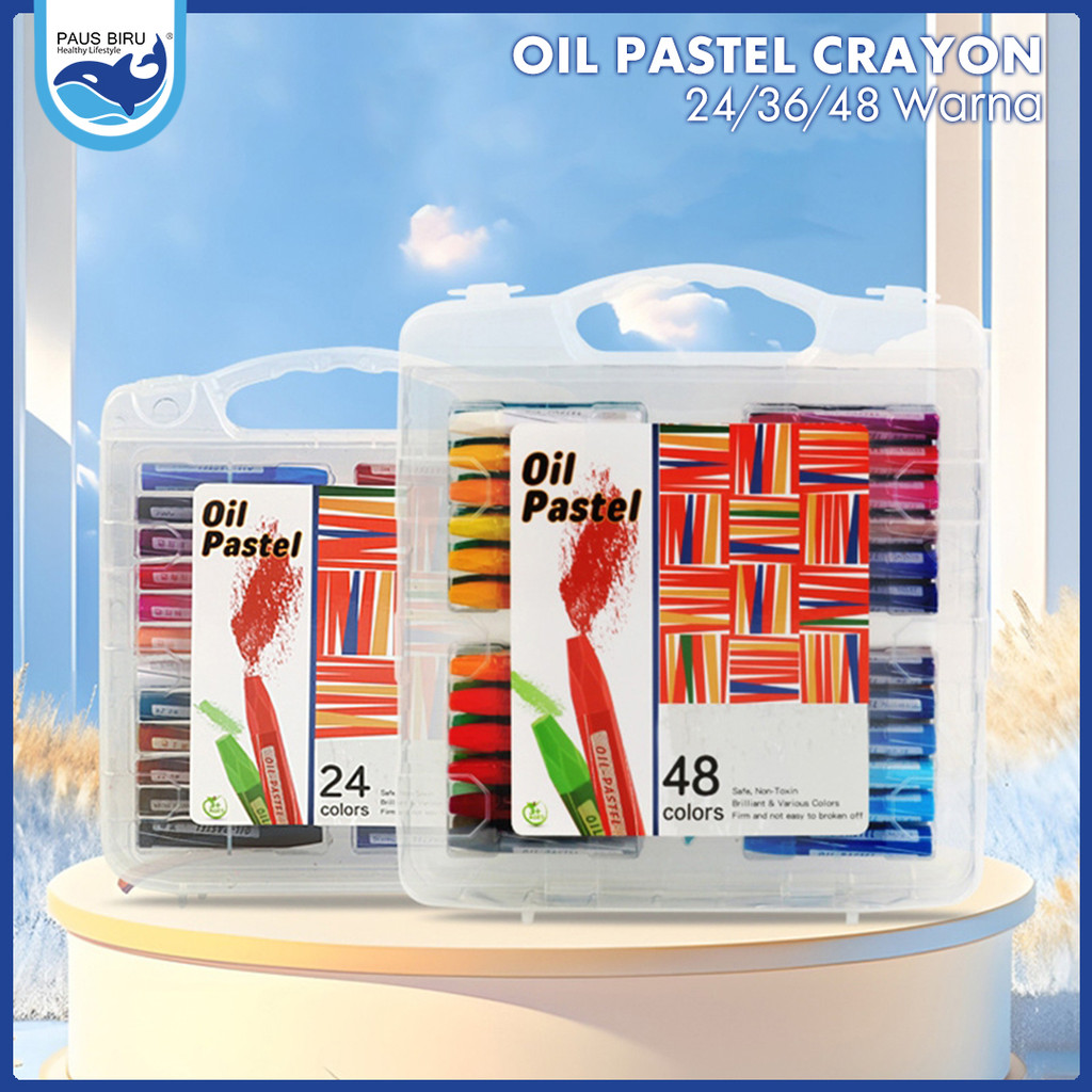 Jual Paus Biru - Oil Pastel Crayon 24/36/48 Warna Crayon Krayon Minyak ...