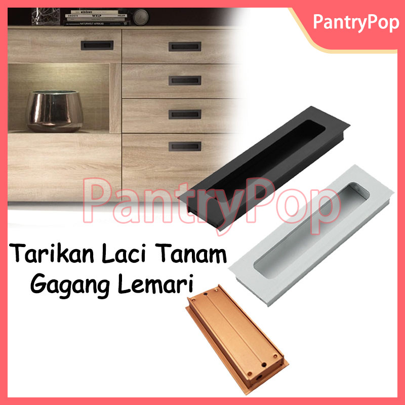 Jual Pegangan Laci Pintu Tanam / Cabinet Drawer Closet Embedded Stealth ...
