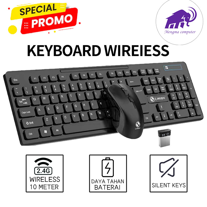 Jual MA Keyboard Portable Wireless Set Combo Keyboard dan Mouse Tanpa ...