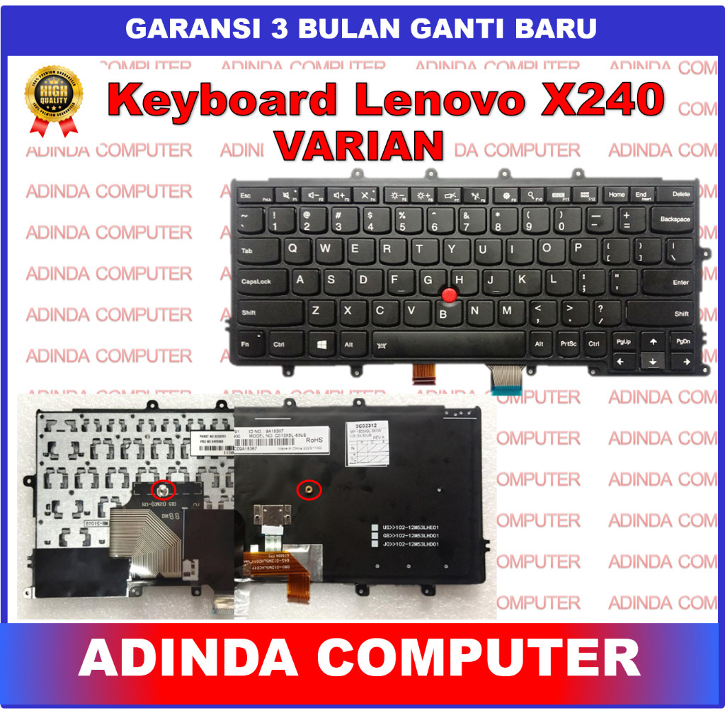 Jual Keyboard Lenovo Thinkpad X240 X240i X240S X230S X250 X250S X260 ...