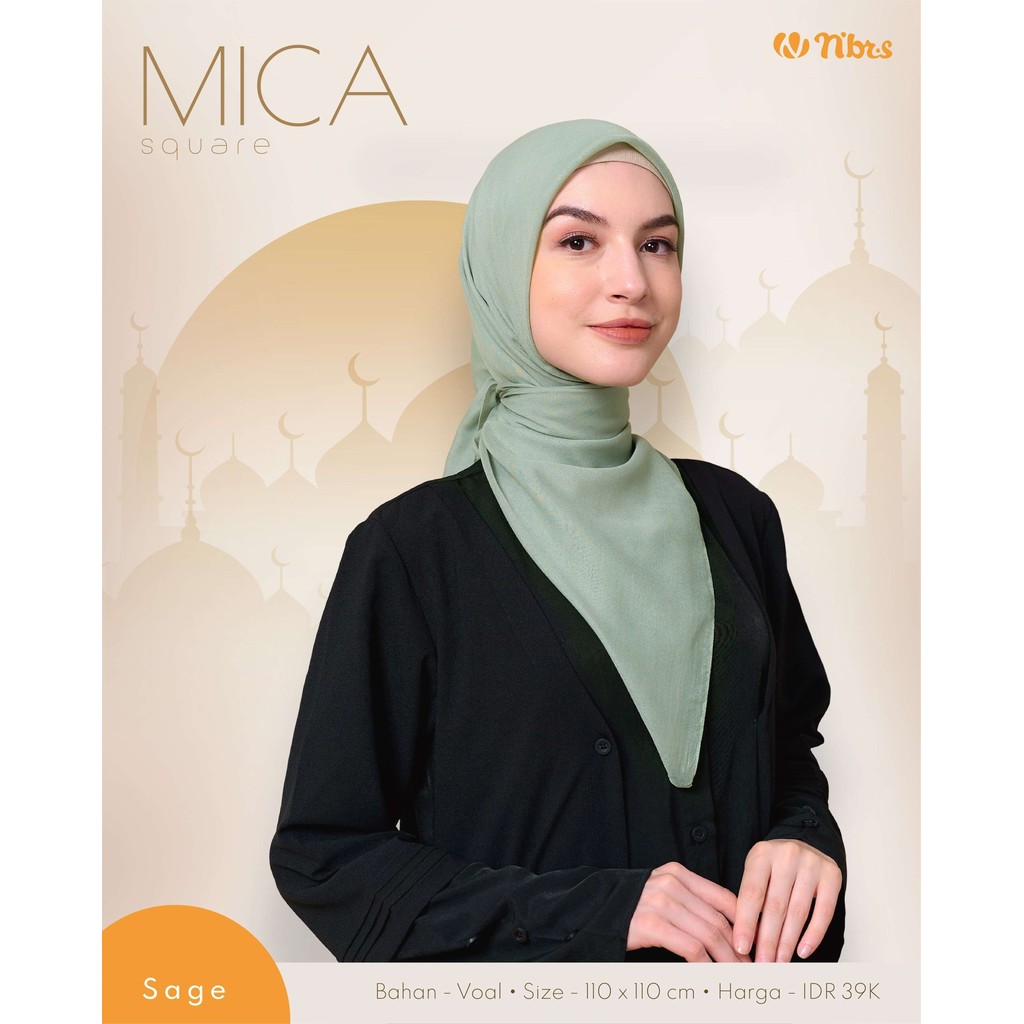Jual Mica Square Hijab Model Segi Empat Ukuran Standard by Nibras ...