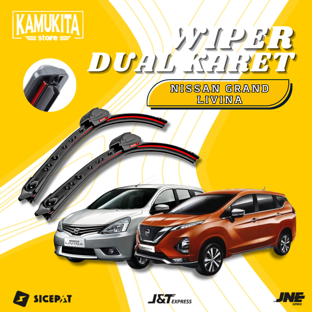 Jual 1 Set 2 Pcs Wiper Nissan Livina Grand Livina All New
