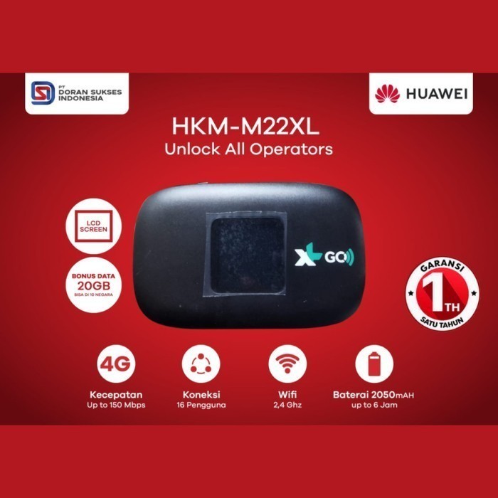 Jual Huawei Modem HKM M22 Modem Wifi Mifi XL GO IZI Unlock All Sim ...