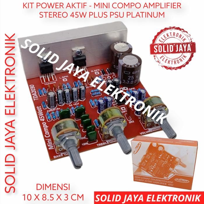 Jual KIT POWER AKTIF COMPO MINI AMPLIFIER STEREO 45W TDA2030 PSU ...