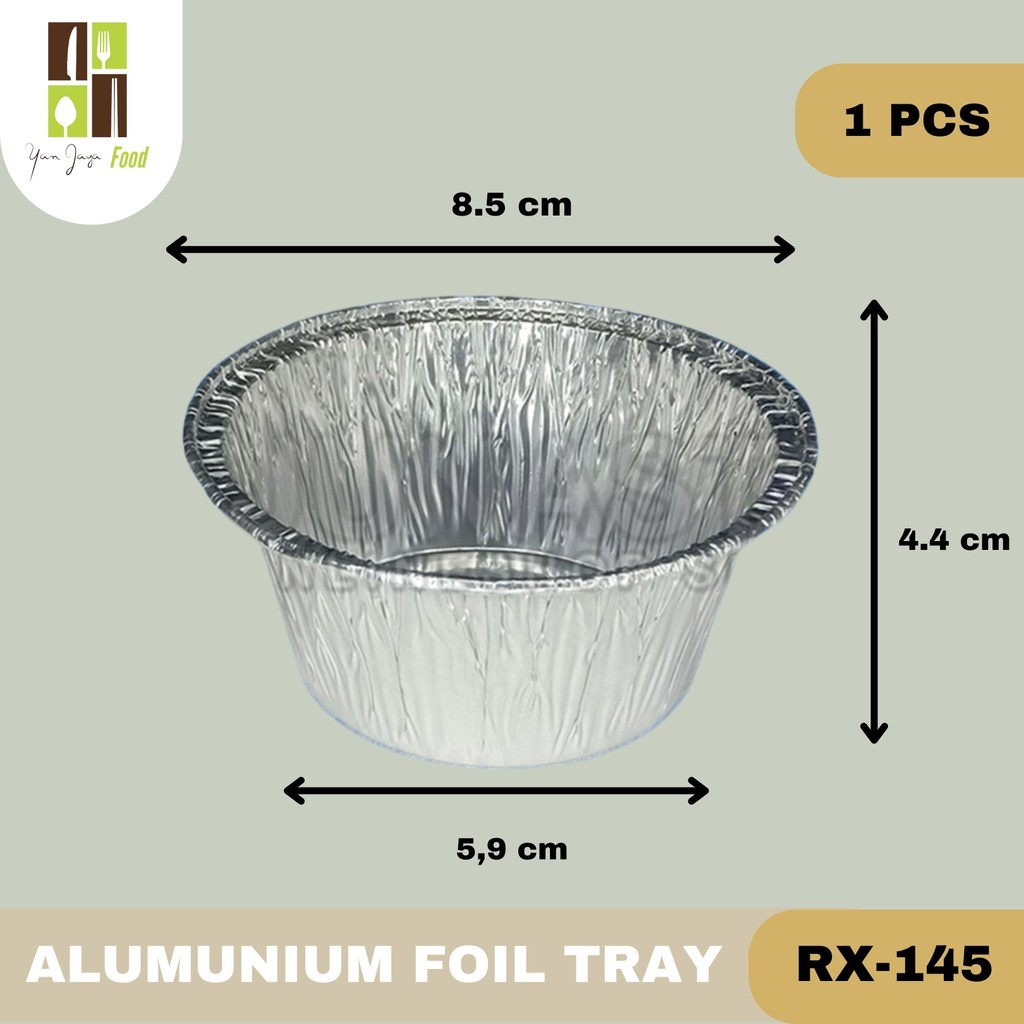 Jual Alumunium Tray RX-145 - 1 PCS / Alumunium Foil Tray / Wadah / Cup / Lid Mika RX-145 / Tutup ...