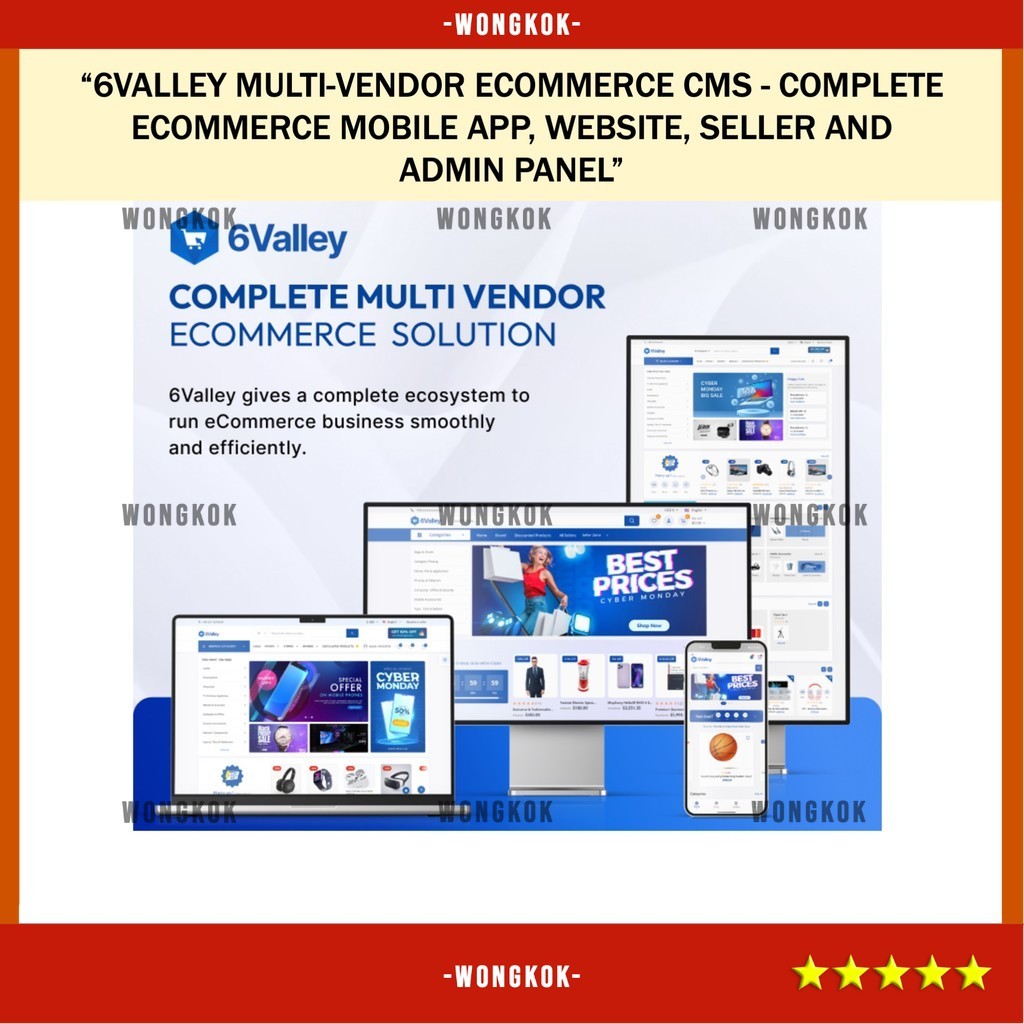 Jual SORCE CODE APLIKASI MOBILE 6VALLEY MULTI-VENDOR ECOMMERCE CMS - COMPLETE ECOMMERCE MOBILE ...