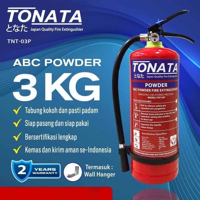 Jual APAR ALAT PEMADAM KEBAKARAN 3KG 3 KG APAR BUBUK ABC POWDER TONATA SET KOMPLIT | Shopee ...