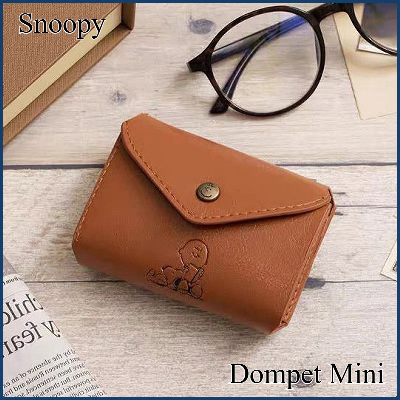 Jual Snoopy Gaya Jepang Dengan Tekstur Premium/Dompet Mini Lipat Tiga ...