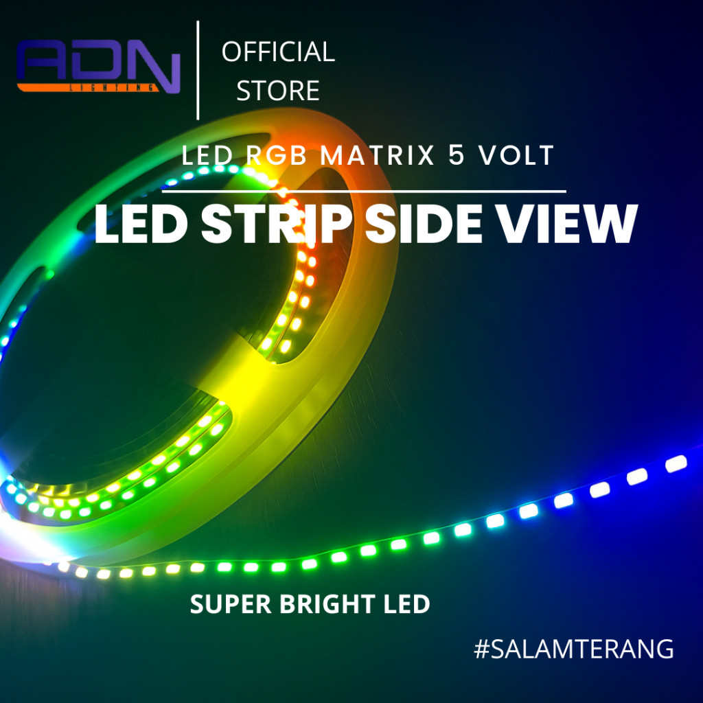Jual ADN Lampu LED Strip Side View samping RGB Matrix DC 5V 144 titik ...