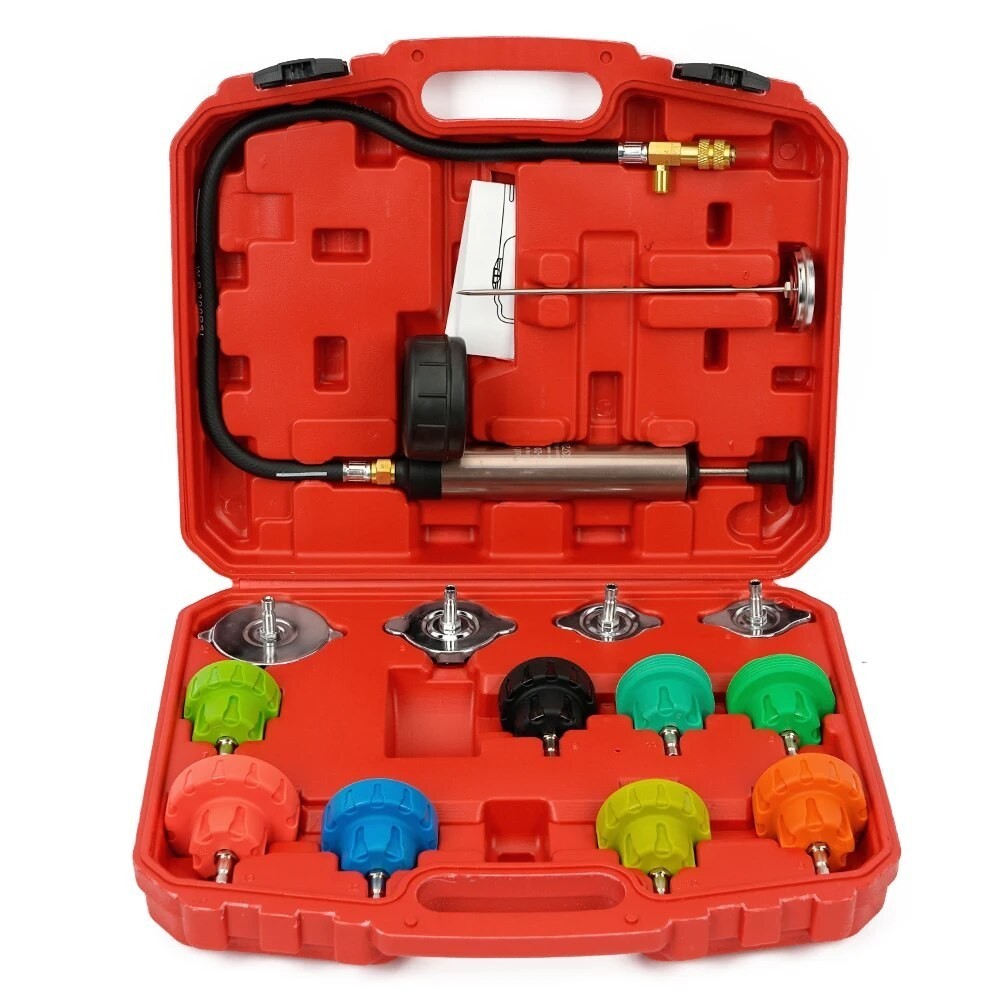 Jual Universal Automotive Radiator Pressure Tester Kit 14PCS Car Leak ...