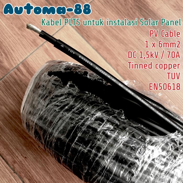 Jual LT68 - Kabel PLTS 1 x 6mm single core 6mm2 PV Photovoltaic cable Panel Surya - Hitam ...